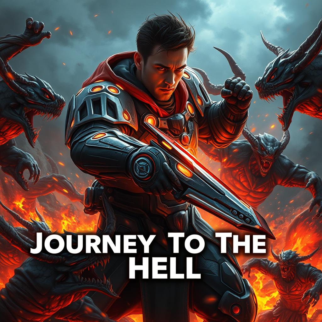 Epic Sci-Fi Battle: Armored Hero vs. Demons