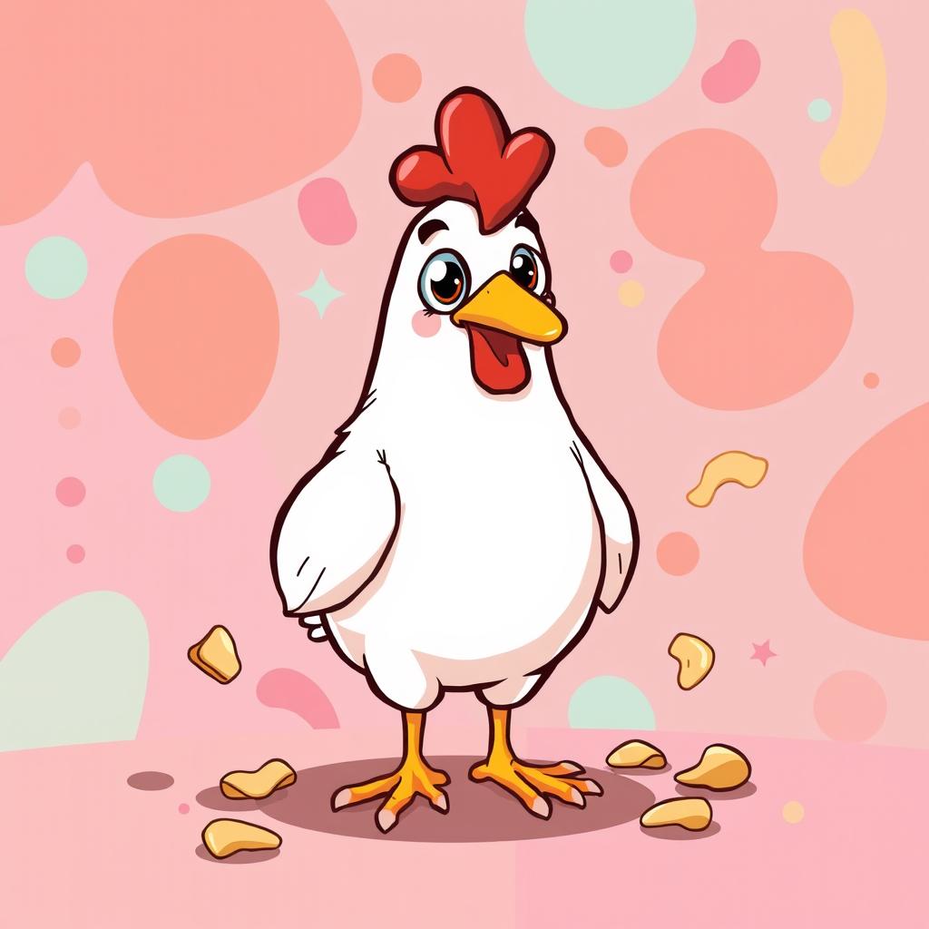 Playful Whimsical Chicken Cartoon