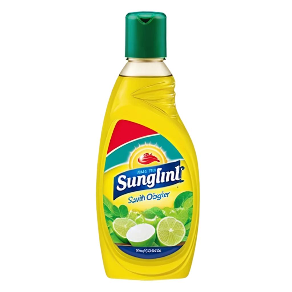 Vibrant Sunlight Dishwashing Liquid Poster Design