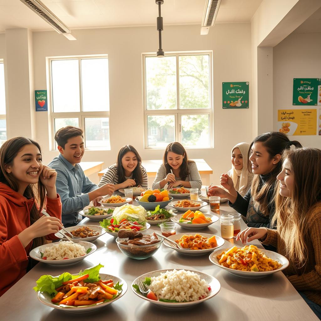 Vibrant School Cafeteria in Iran