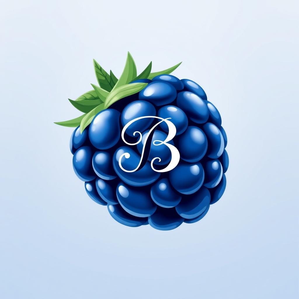 Stunning Blue Blackberry with Monogrammed Elegance