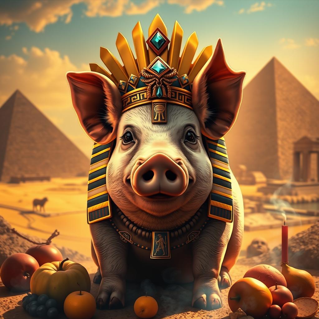 Majestic Pig God of Ancient Egypt
