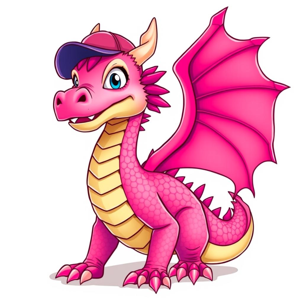 Unleash Your Imagination: Vibrant Hot Pink Dragon