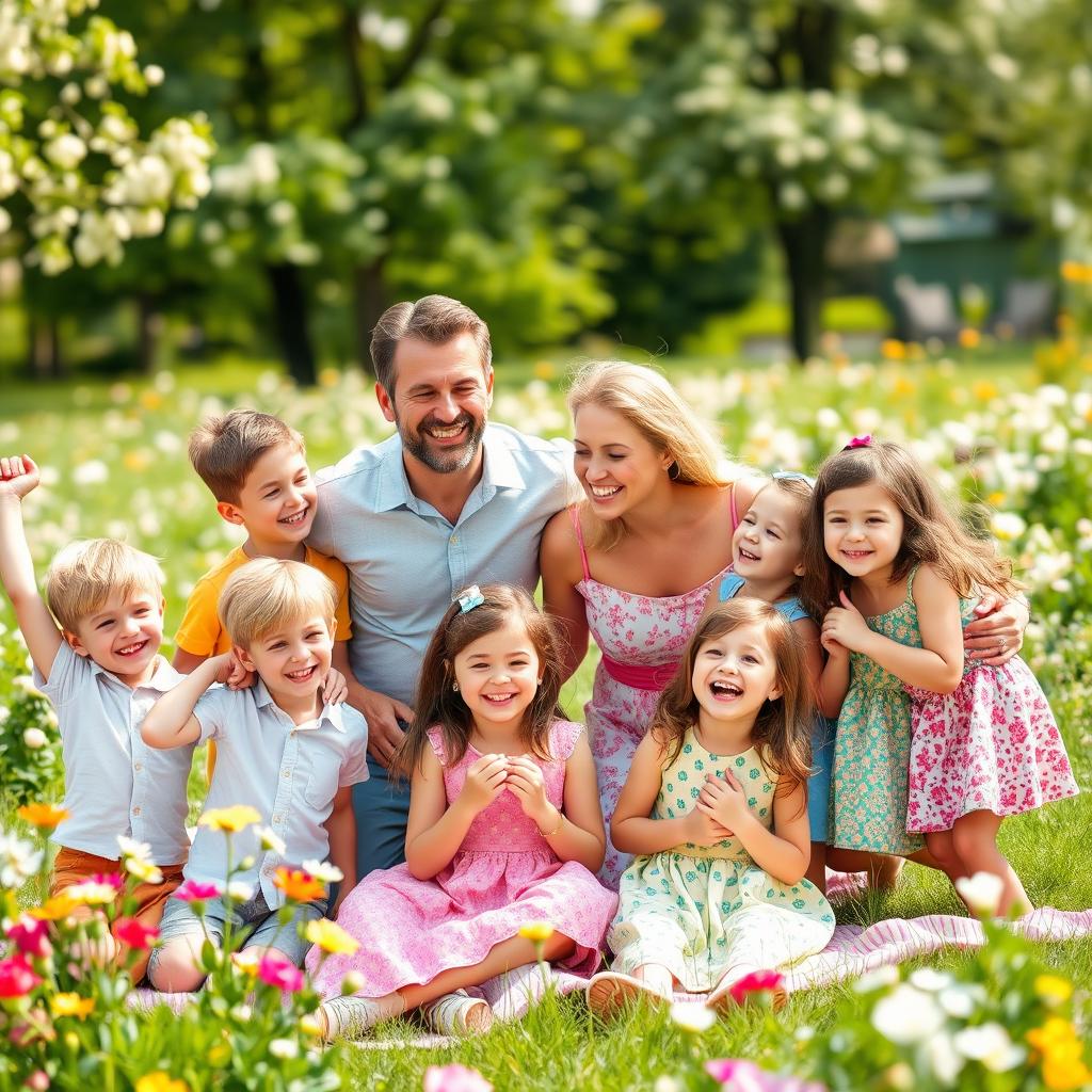 Joyful Family of Eight: Love and Laughter