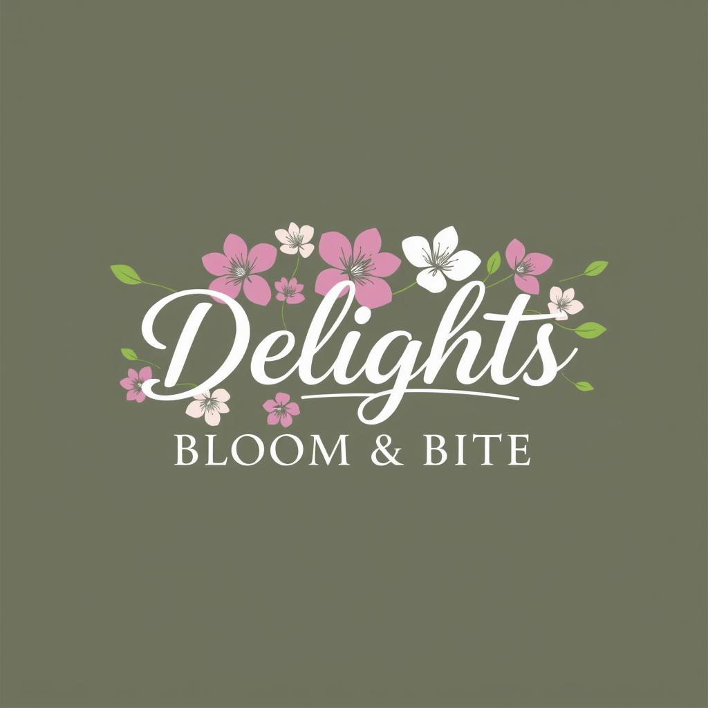 Modern Elegance: Delights, Bloom & Bite Logo Design