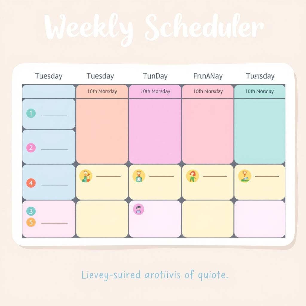 Vibrant Weekly Planner: Organize Your Life Creatively!