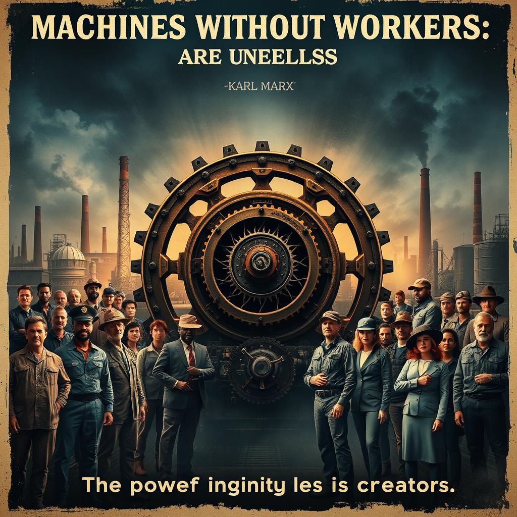 Dramatic Movie Poster: Machines Without Workers
