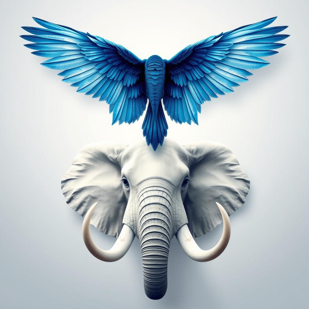 Wings of Freedom: A Spectacular Blue Bird Poster