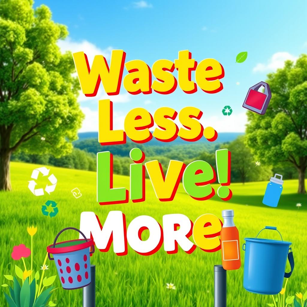Waste Less, Live More! | Vibrant Zero Waste Signage
