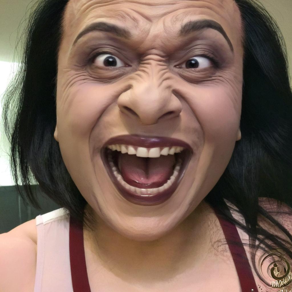 Hilarious Cartoon Character with Exaggerated Features