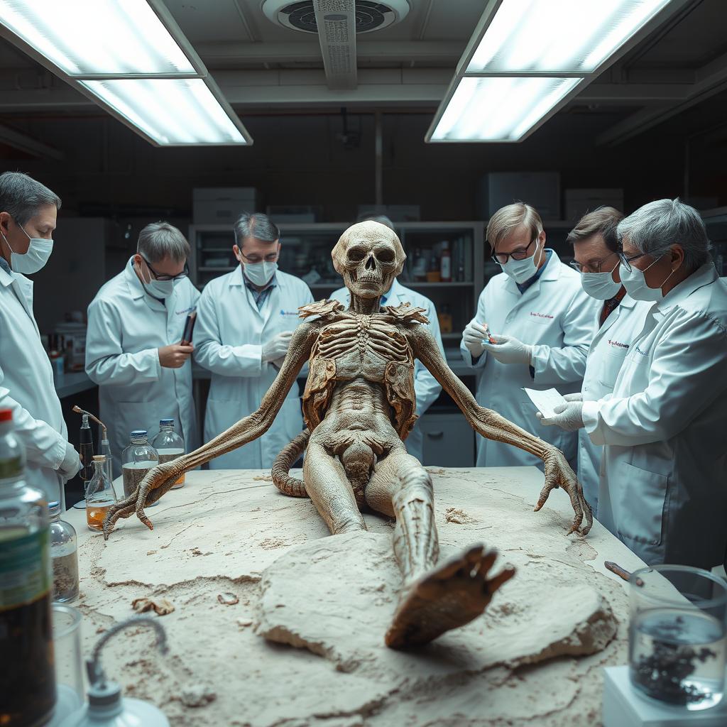 Unearth the Mystery: Alien Fossil in a Lab