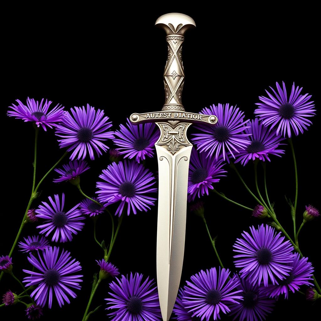 Ritual Elegance: Dagger and Aster Flowers