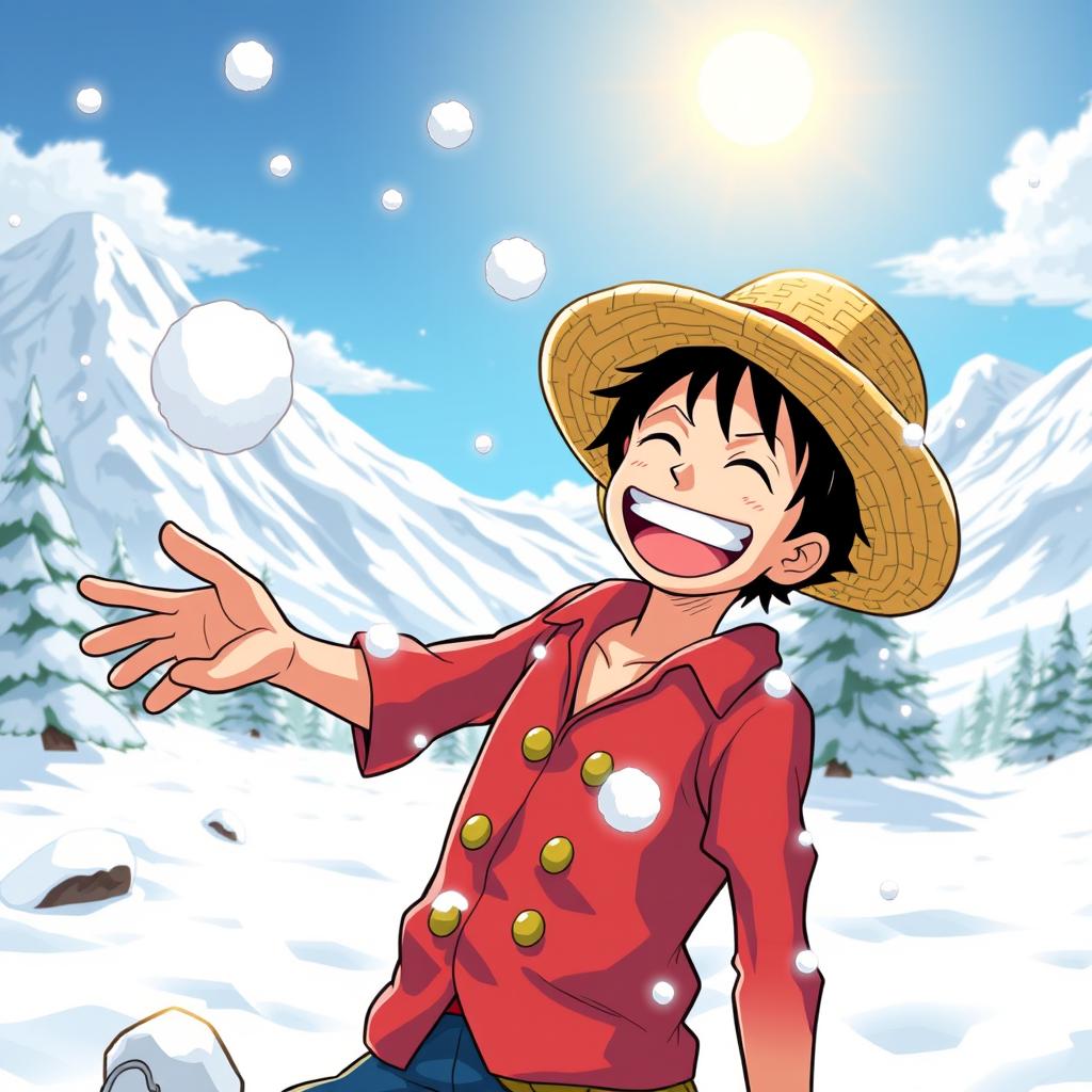 Luffy's Sunny Day in a Winter Wonderland
