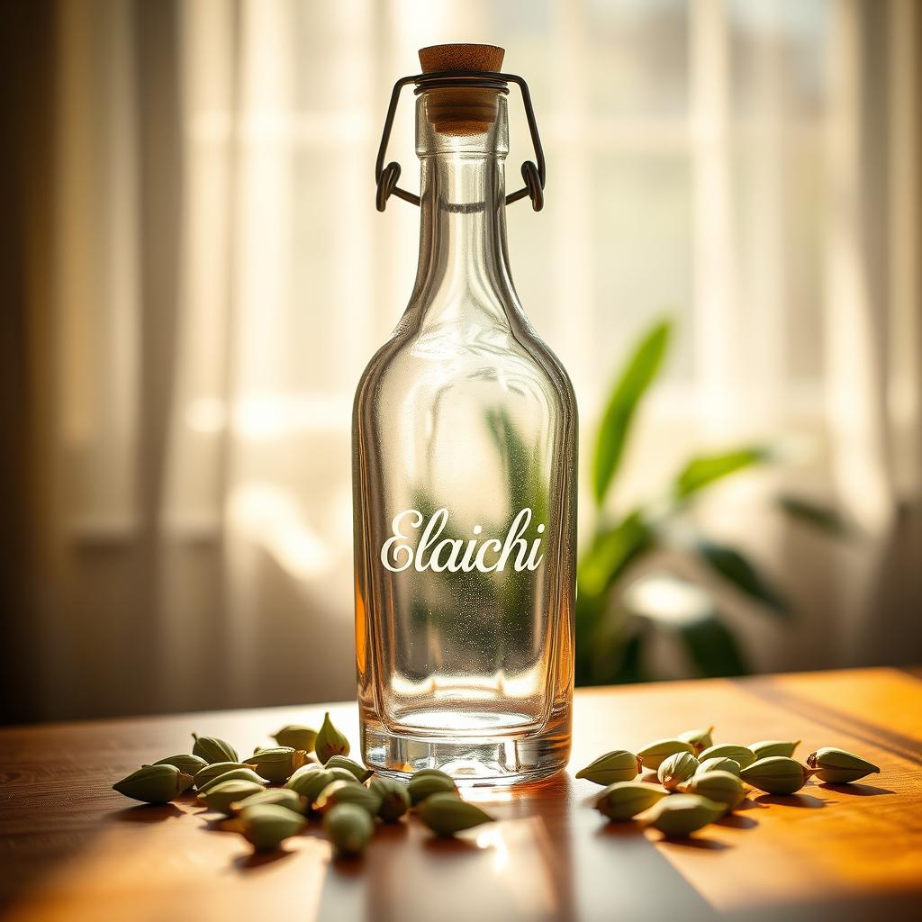Elegant Elaichi Glass Bottle