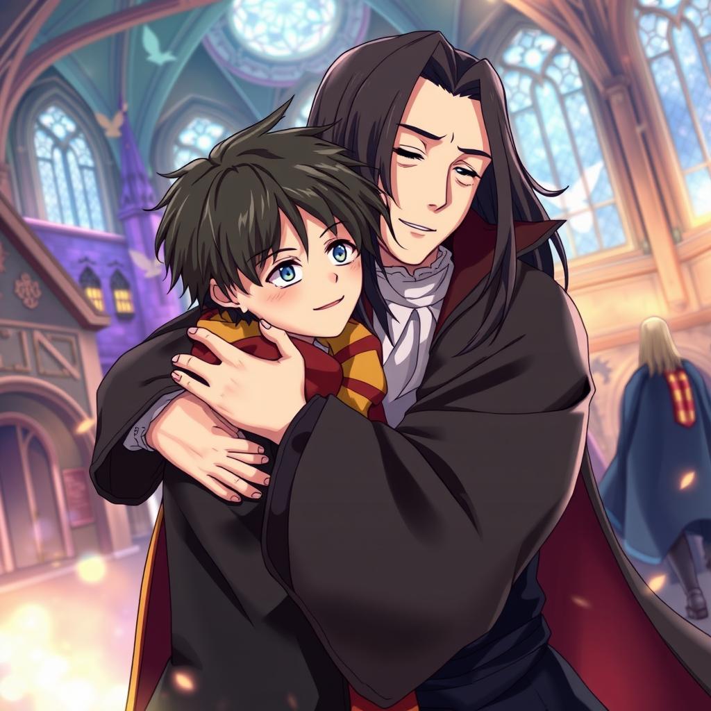 Magical Duo: Harry Potter Embraces Snape