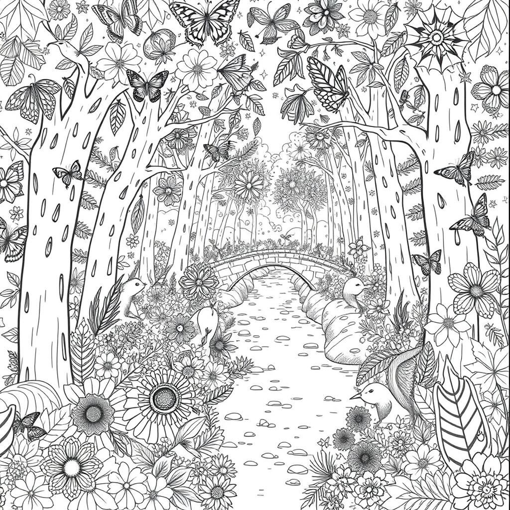 Whimsical Forest Coloring Adventure