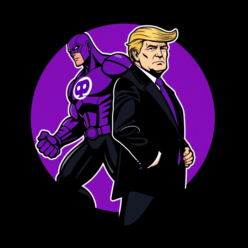 Epic Action: Dynamic Superhero & Donald Trump