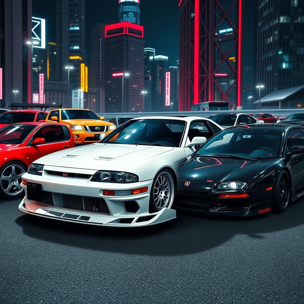 Dynamic JDM Showcase: Urban Car Scene