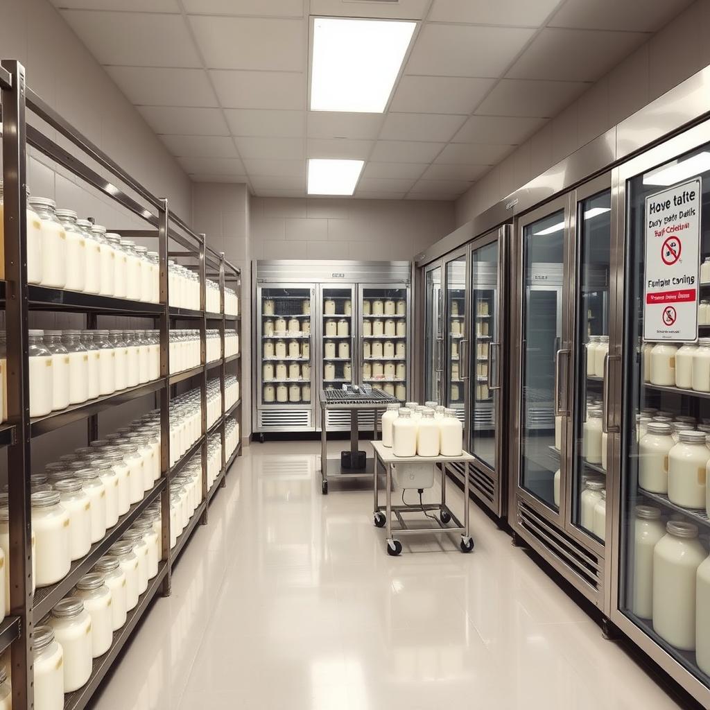 Efficient Dairy Storage Room for Milk & Colostrum