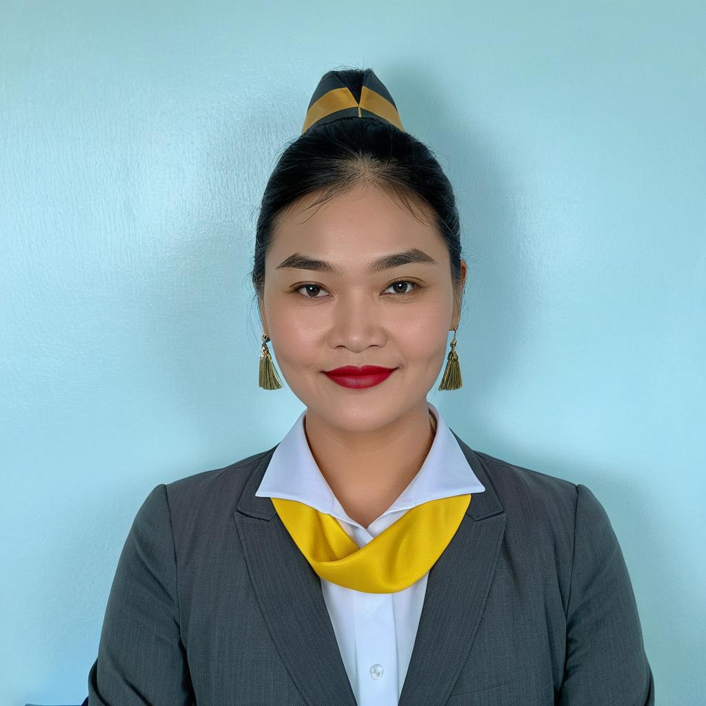 Professional ID Headshot in Gray Suit with Yellow Necktie