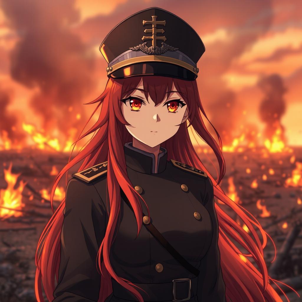 Fierce Anime General: A Dazzling Vision of Strength