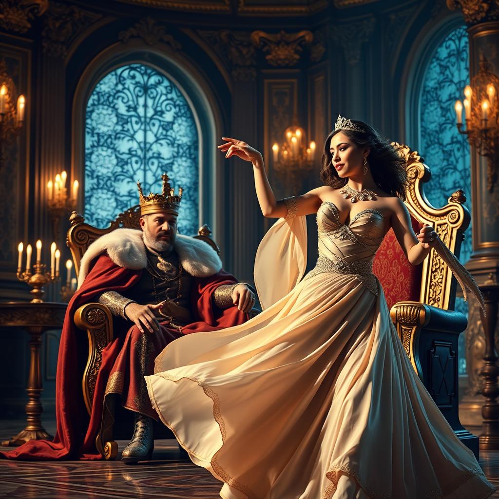 Majestic Dance: Royal Elegance in a Lavish Palace