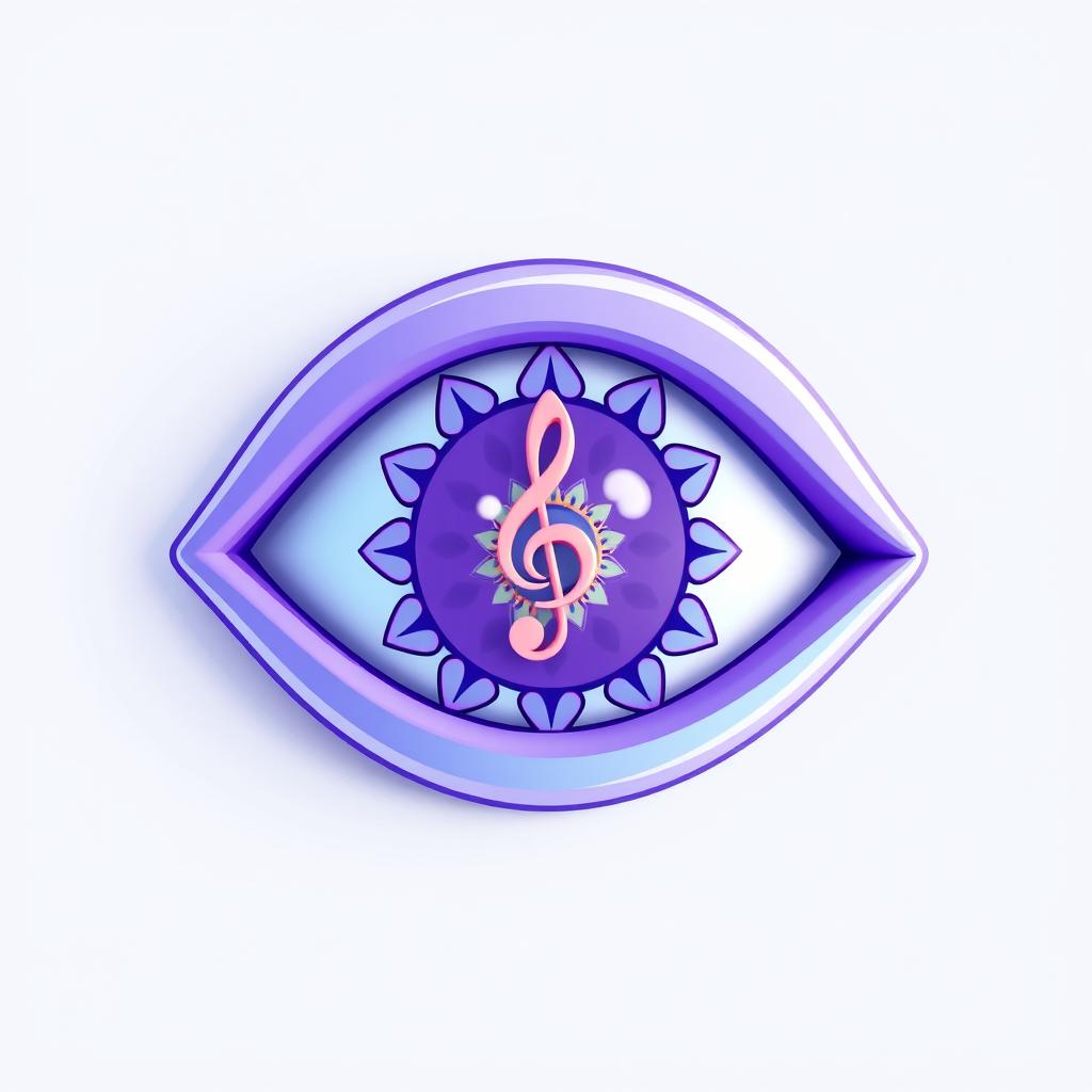Intricate 3D Cartoon Eye Logo Design
