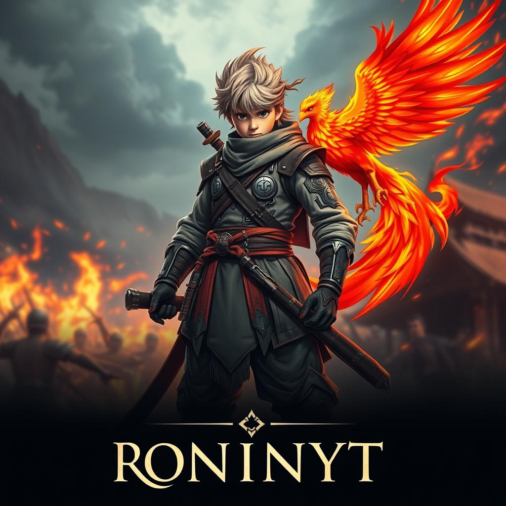 Epic Teenage Ninja with Fiery Phoenix