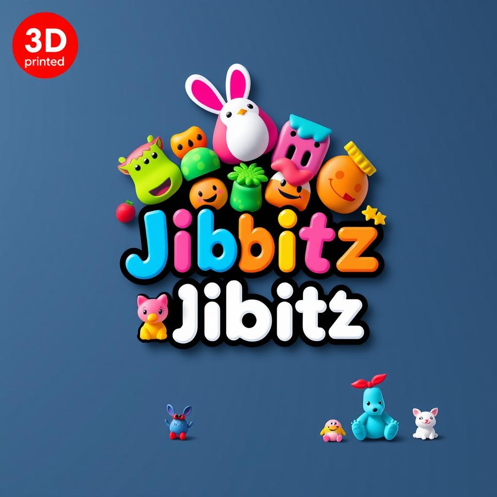 Playful 3D Printed Jibbitz Logo Design