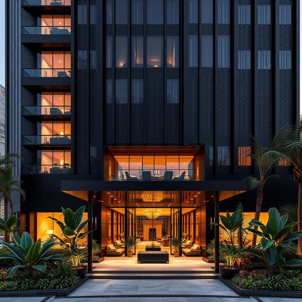 Sleek & Stylish: Modern Black Hotel Design