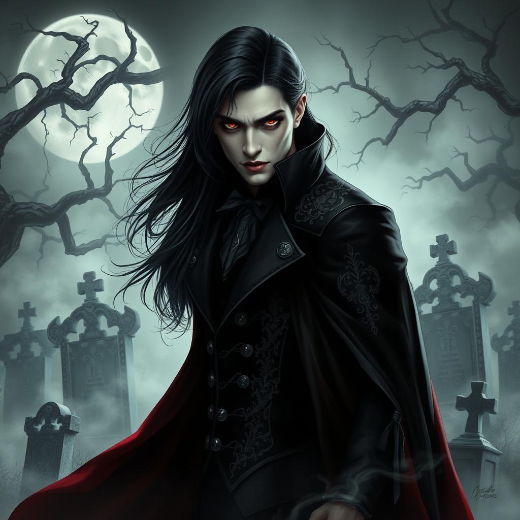 Captivating Gothic Vampire Design for Your Novel Cover