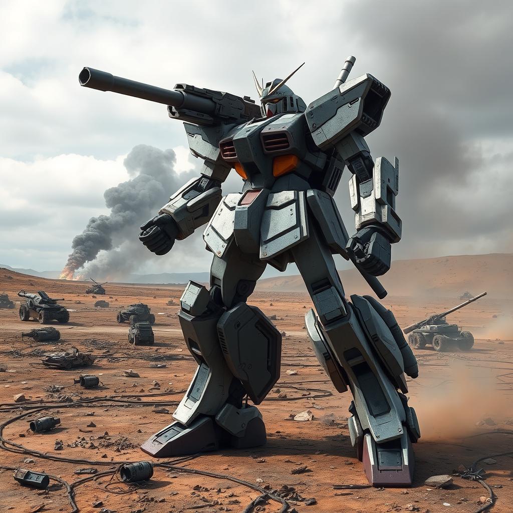 Epic Gundam Mech: Battle-Ready and Fearless