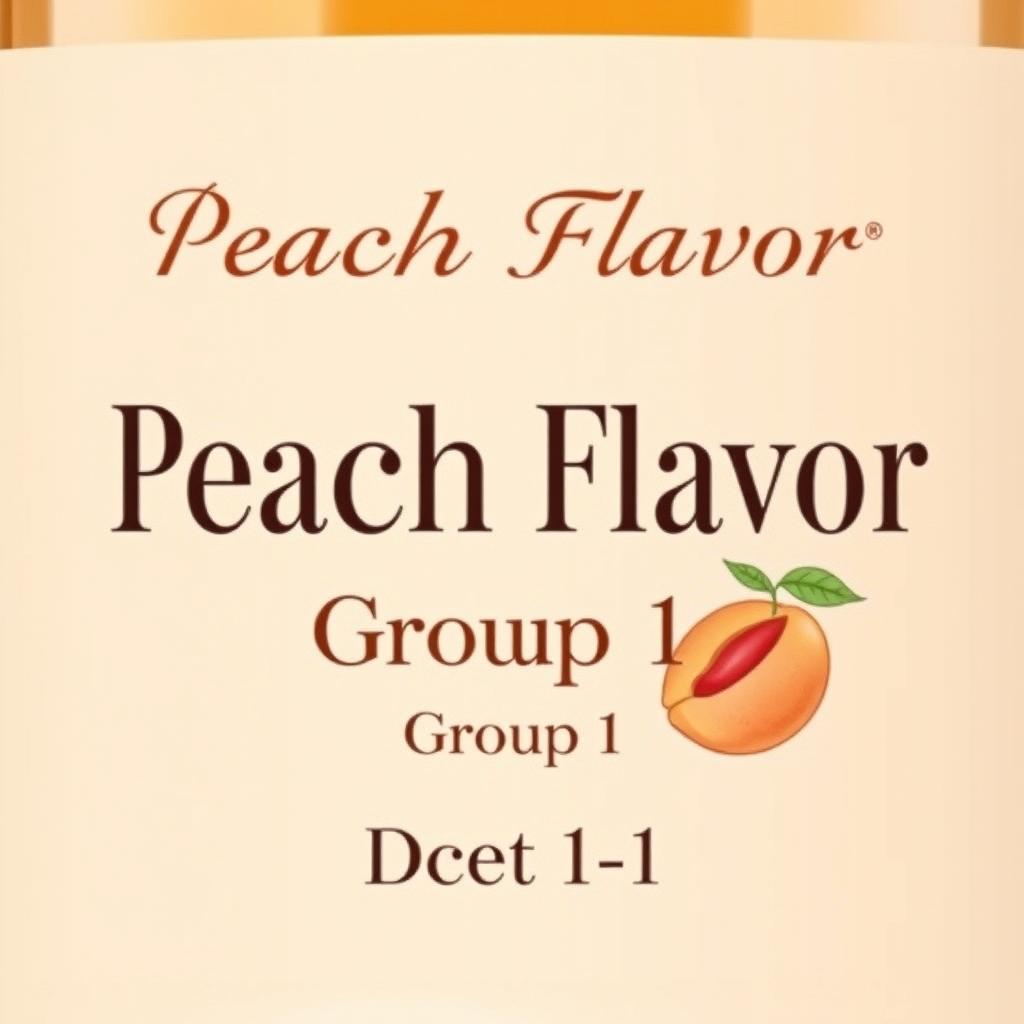 Sleek Peach Flavor Product Label