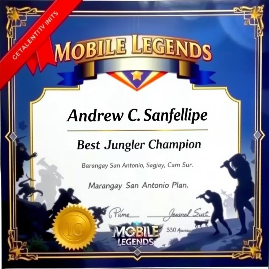 Celebrate Excellence: Certificate of Achievement for Andrew C Sanfelipe