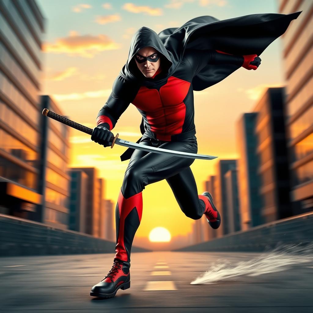 Unleash Your Inner Hero: Dynamic Superhero with Katana