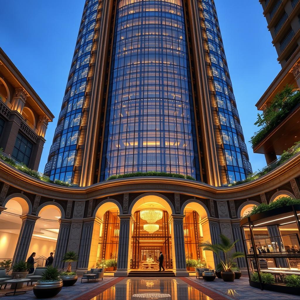 Majestic High-Rise: A Fusion of Postmodern and Persian Design