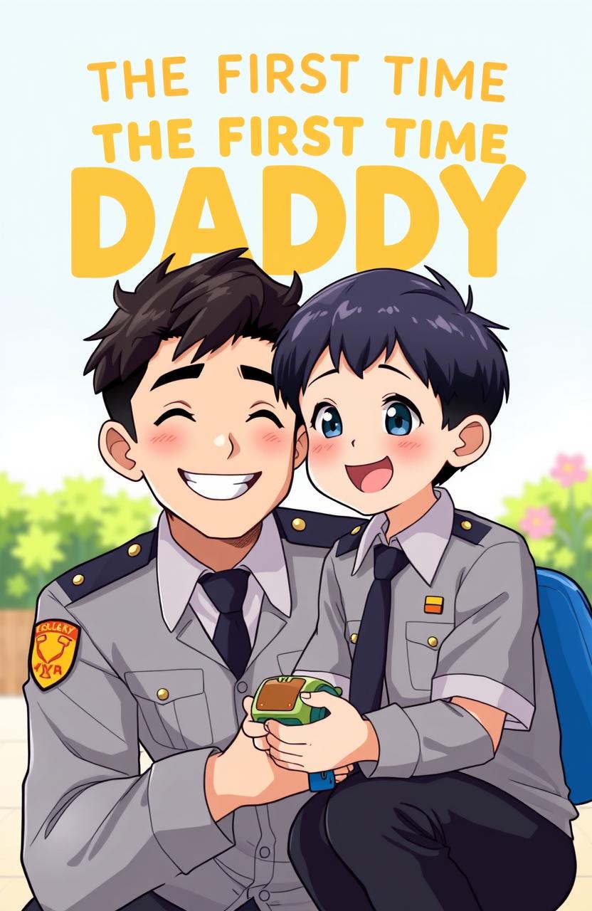 Heartwarming Moments: Dad & Son in Matching Uniforms