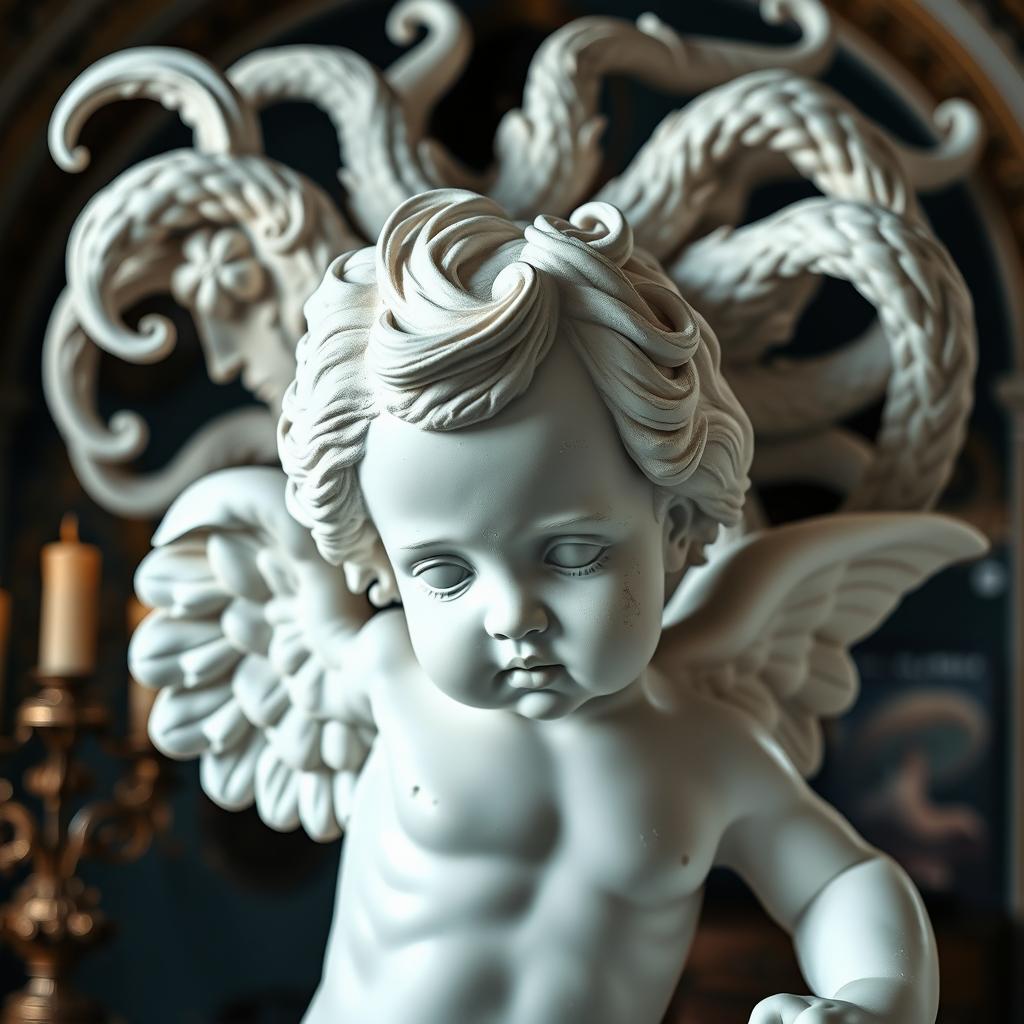 Enchanting Greek Cherub Statue