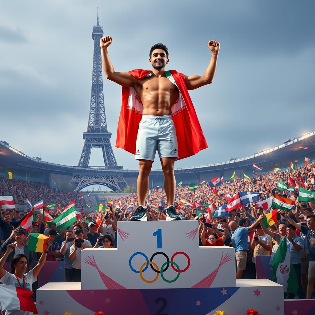 Hassan Yazdani: A Champion's Glory at the Olympic Podium