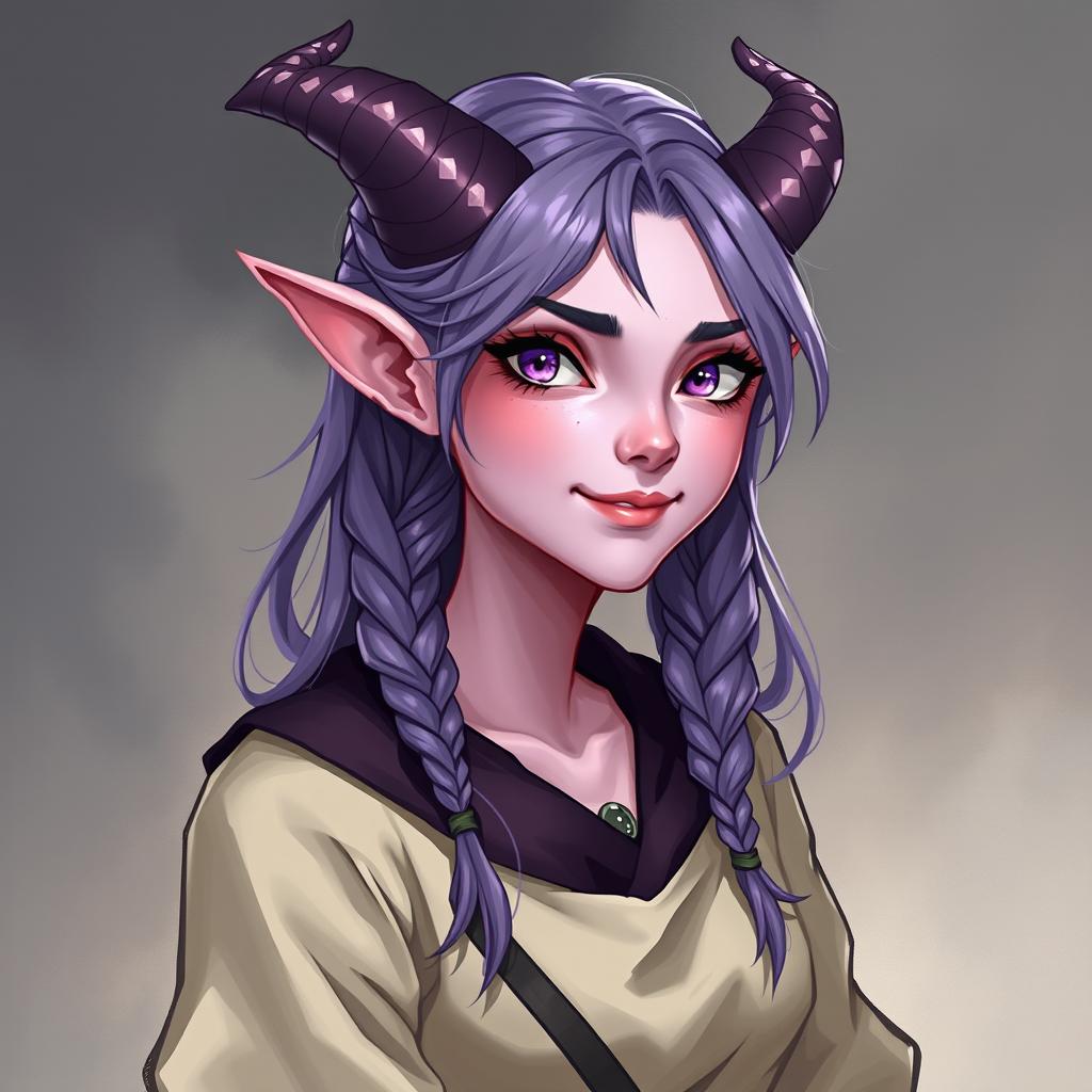 Enchanting Tiefling: A Fantasy Art Journey