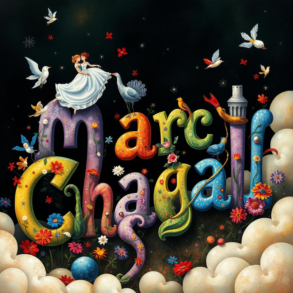 Whimsical Dreamscape: A Chagall-Inspired Artwork