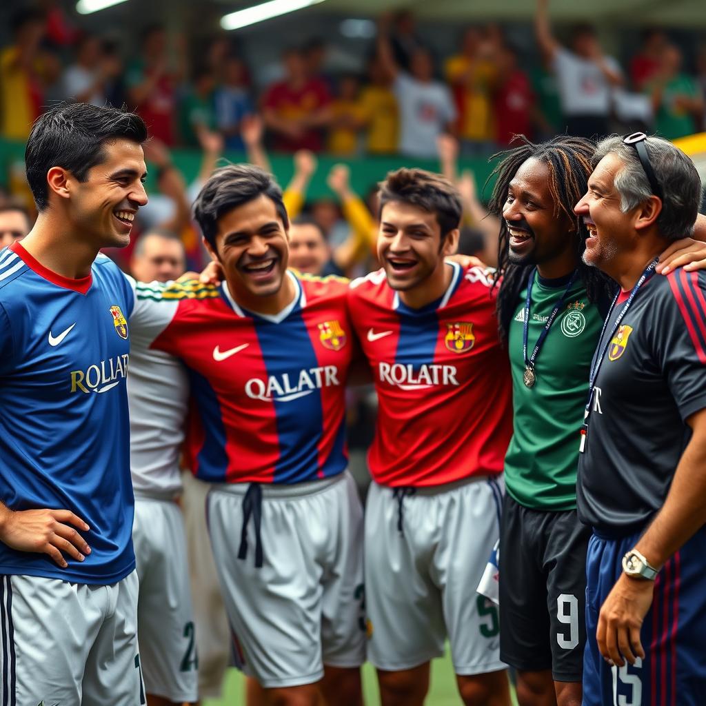 Joyful Moments with Football Legends
