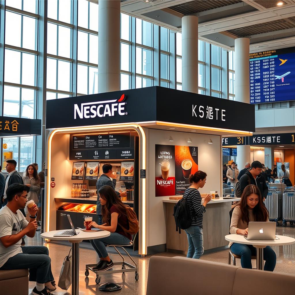 Modern Nescafe Kiosk: Your Coffee Haven in the Airport