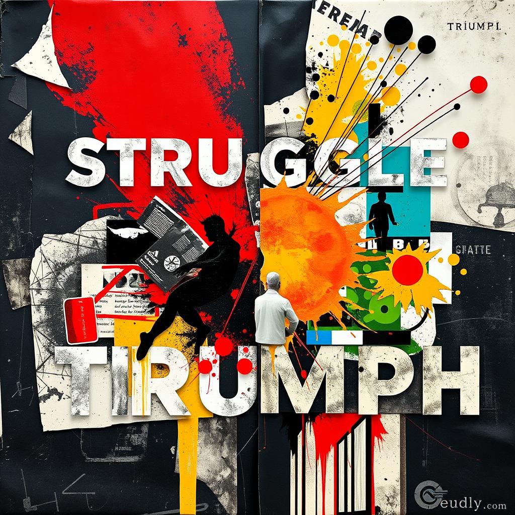 Embrace the Journey: Struggle and Triumph Collage