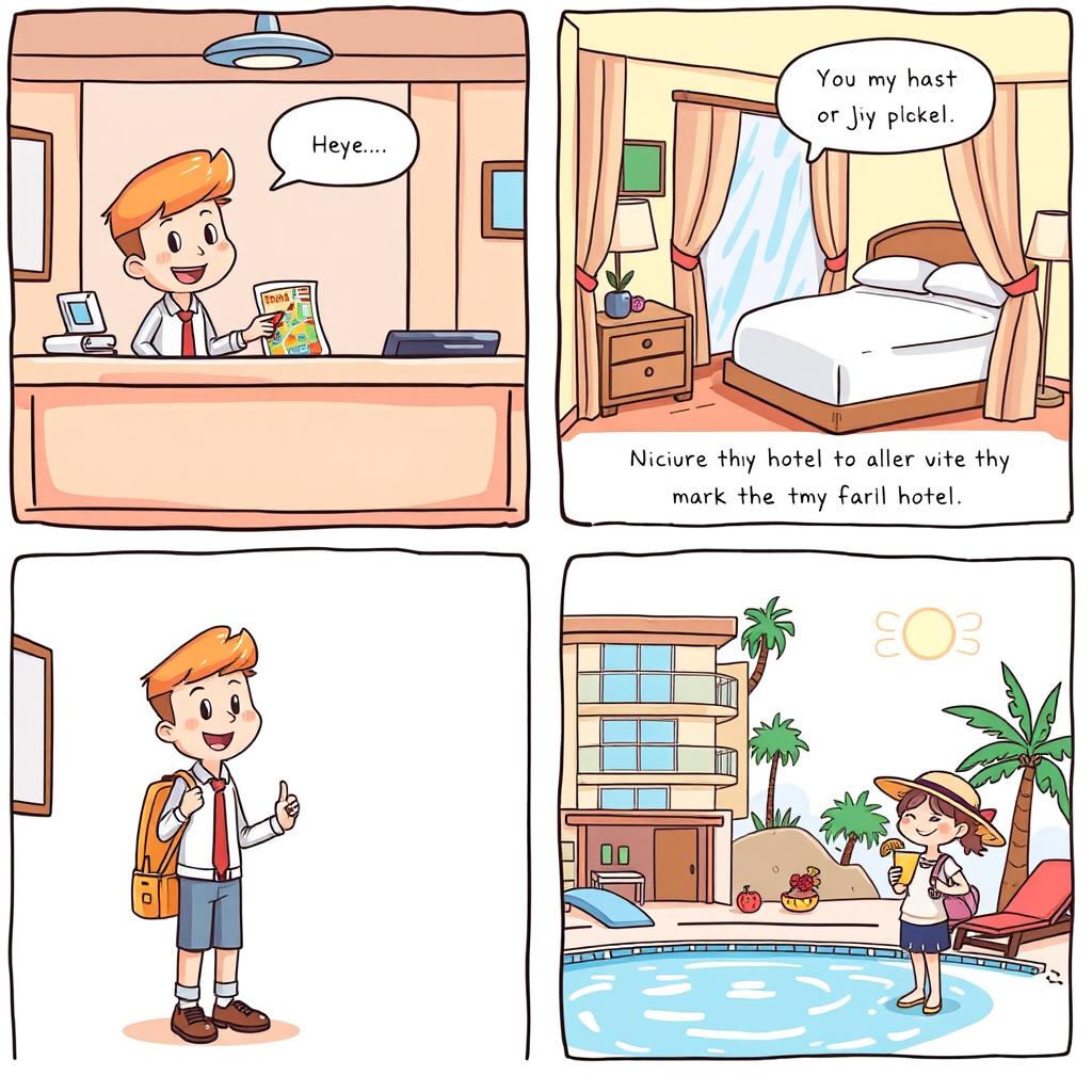 The Joy of Checking Into a Cozy Hotel: A Cartoon Adventure