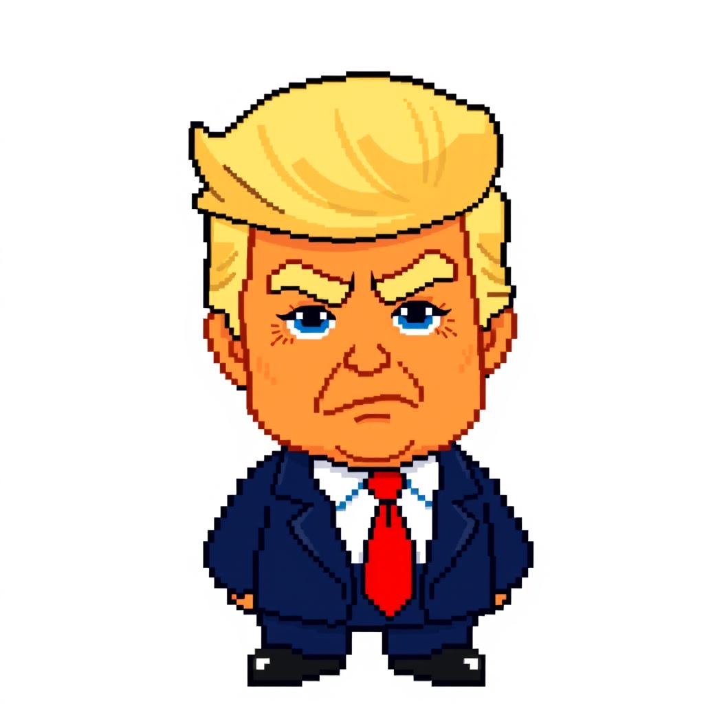 Pixel Art Character: Retro Trump