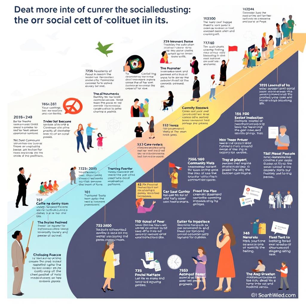 Journey Through Peace: Social Actors Timeline Infographic