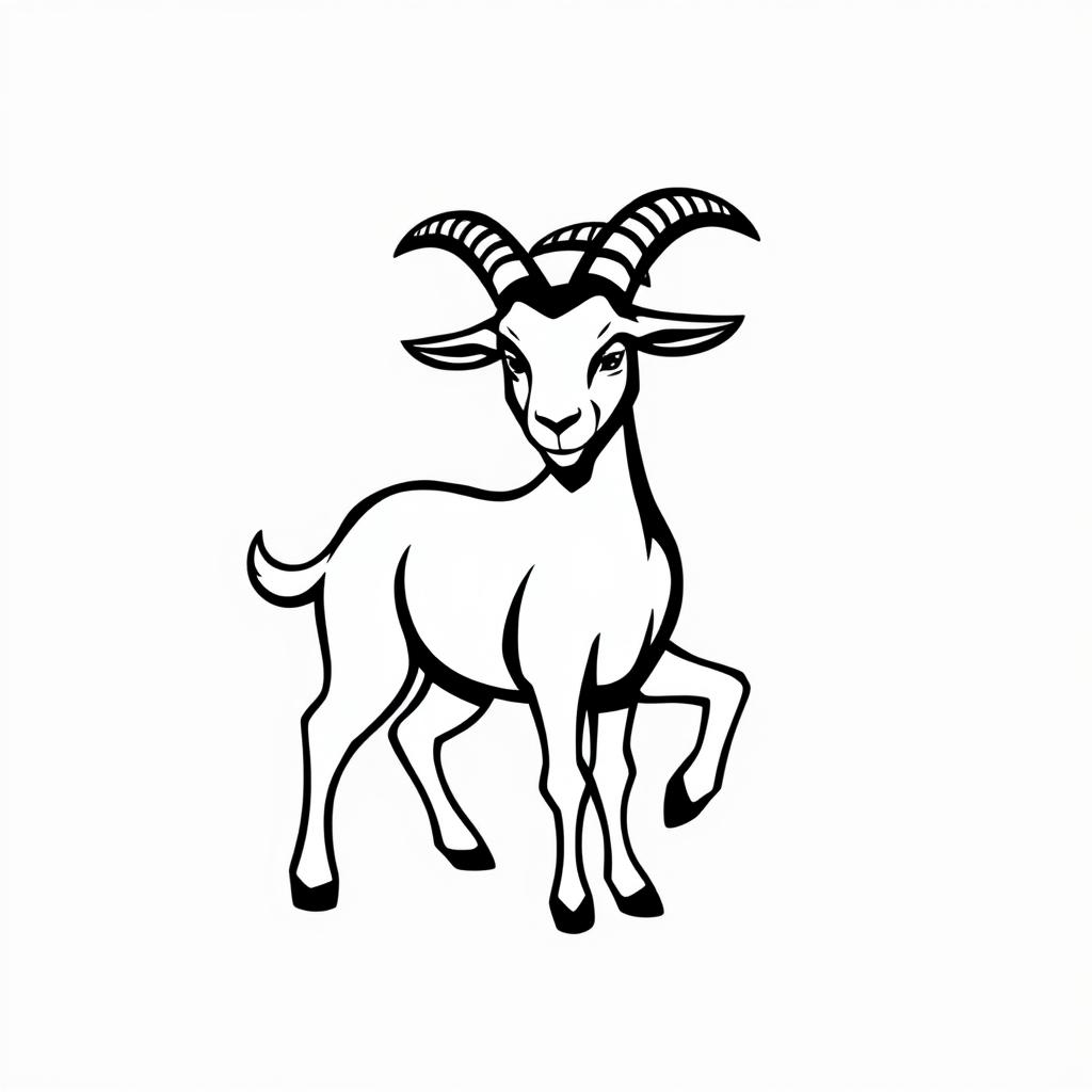 Stylish Goat Logo: Minimalist Design