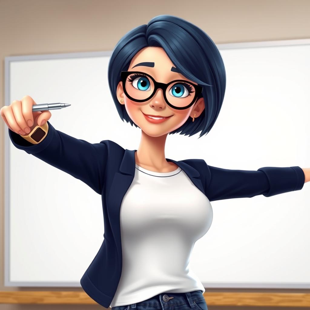 Discover a Vibrant Pixar-Style Character: Meet the Inspiring Teacher