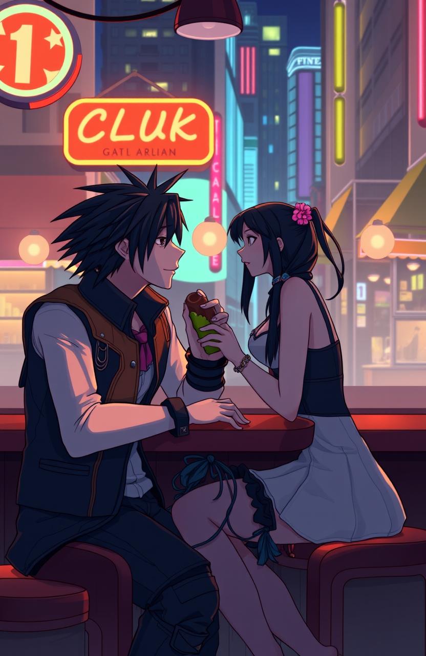 Epic Encounter: Noctis & Tifa at the Quirky Diner